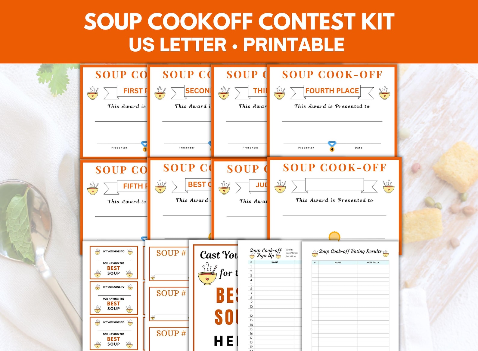 Soup Cook off Contest Kit, Soup Cookoff, Soup Competition, Soup Contest ...