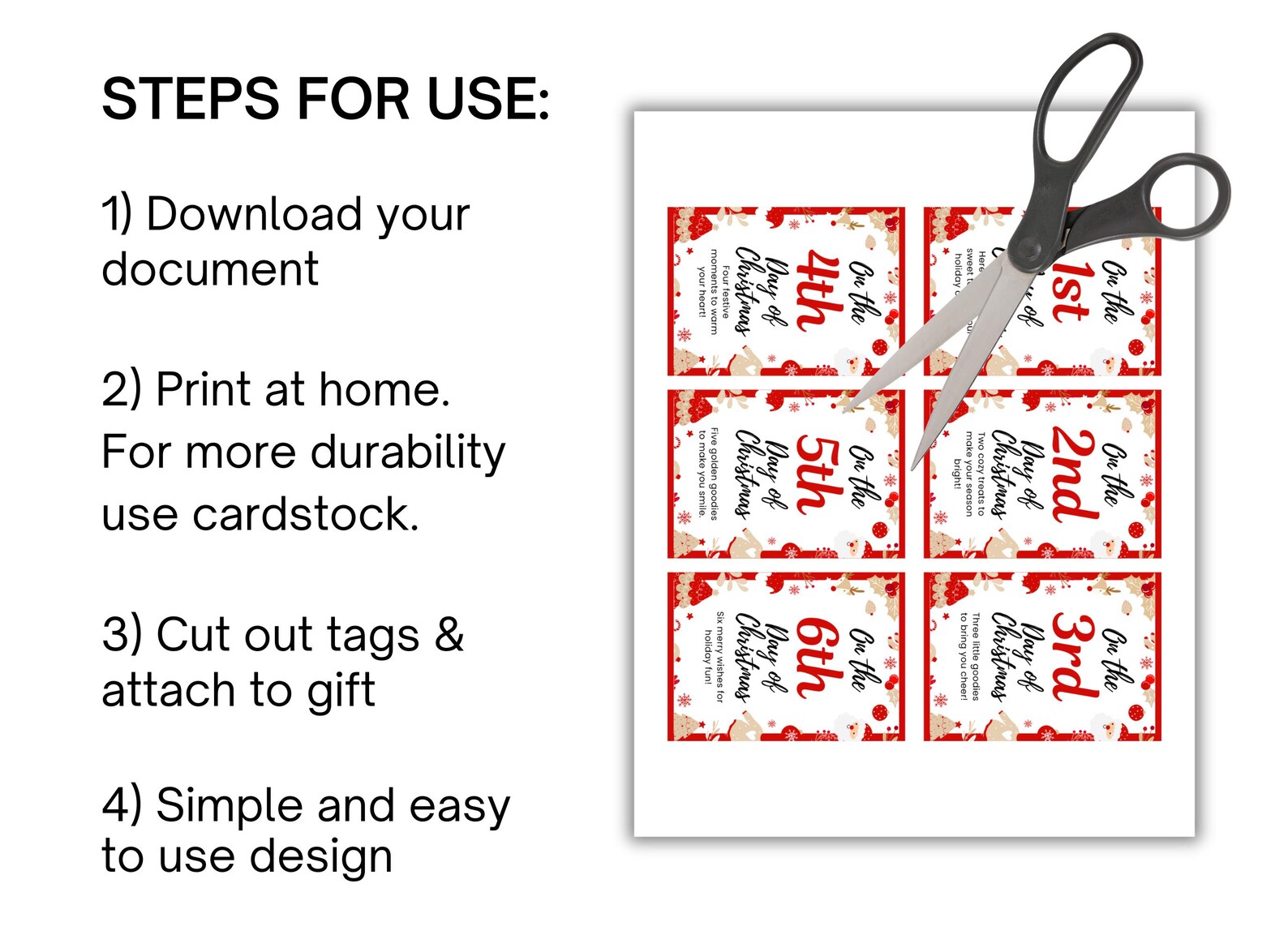12 Days of Christmas Tags, 12 Days of Christmas Activities and Gift ...