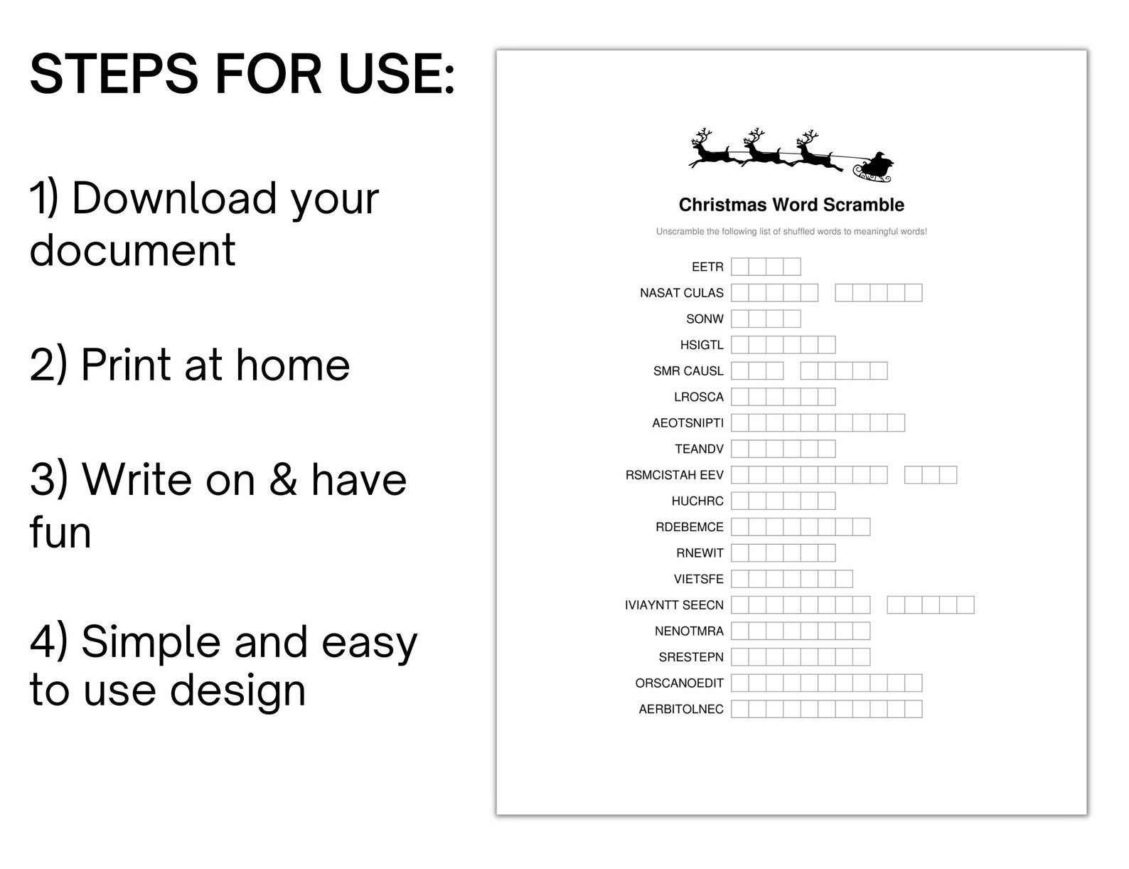 Christmas Game Bundle, Printable Christmas Games, Christmas Word Games ...