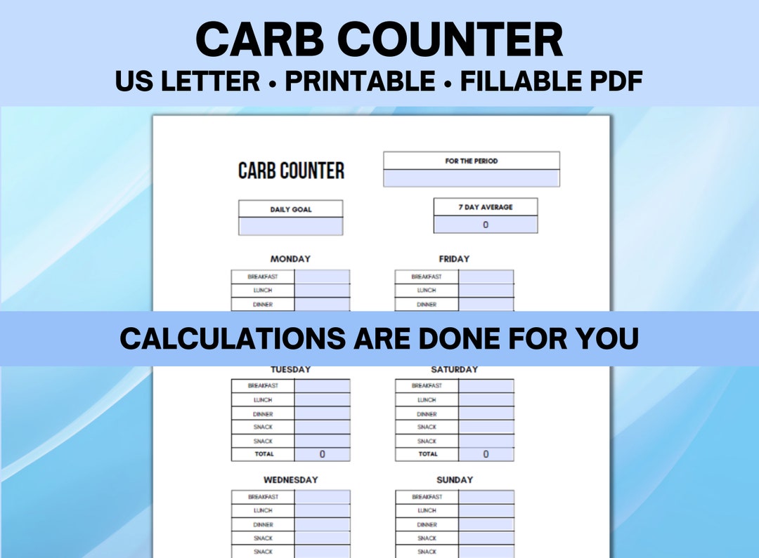 Carb Counter Tracker, Diet Tracker, Food Log and Tracker, Calorie ...