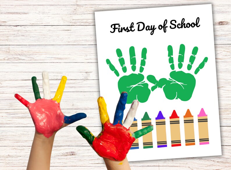 Handprint Art for Kids for the First Day of School, Preschool and ...