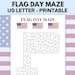 Flag Day Maze Printable, Flag Day Printable, Flag Day Activities and ...
