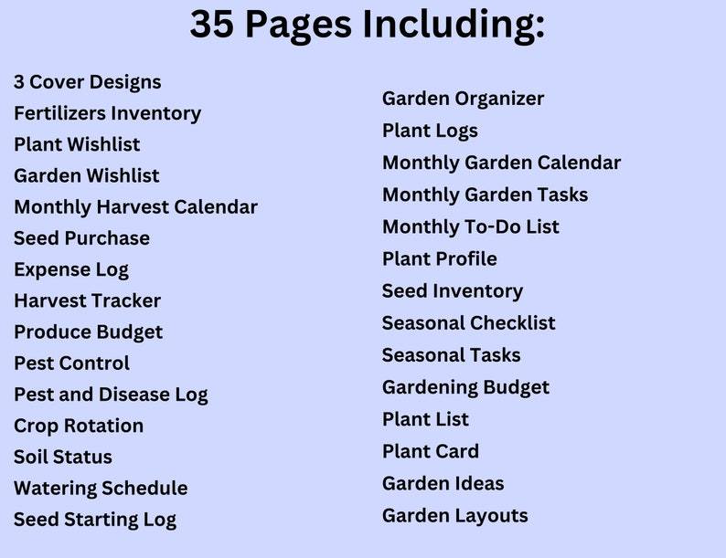 Garden Planner Printable, Gardening Journal for Garden Planning PDF ...