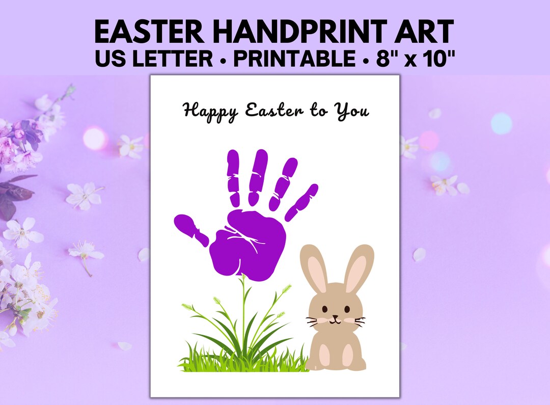 Easter Handprint Art, Handprint Craft, Fingerprint Art, Easter Pre ...