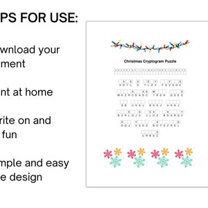 Christmas Cryptogram Game, Printable Christmas Games, Christmas Word ...