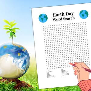 Earth Day Word Search Puzzle, Earth Day Printable, Earth Day Activities ...
