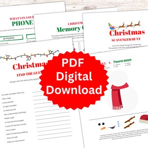 Christmas Game Bundle, Printable Christmas Games, Christmas Word Games ...