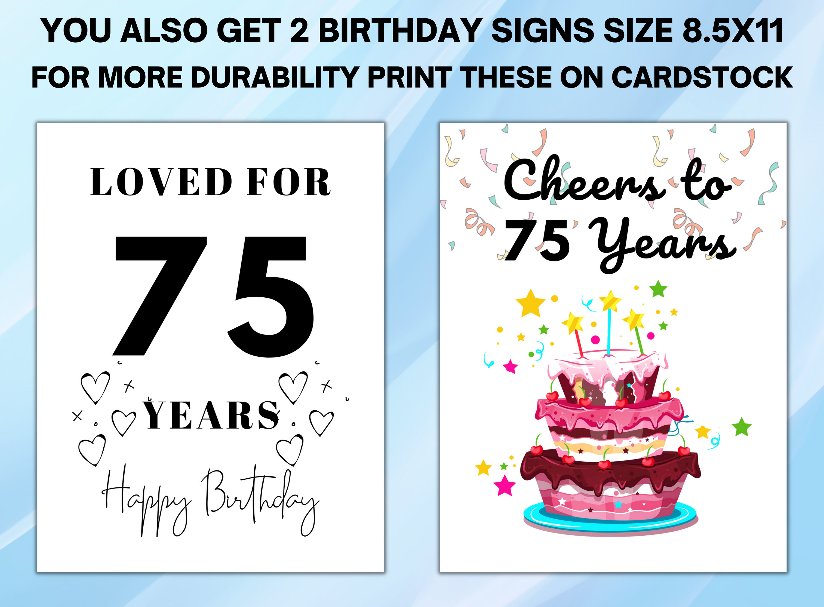 75th Birthday Games and Ideas, Cheers to 75 Years, Birthday Party Games ...