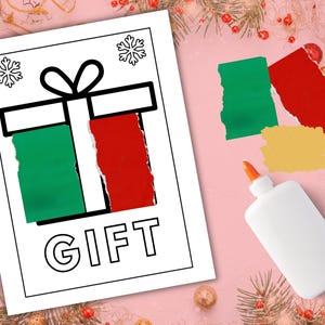 Christmas Torn Paper Craft, Christmas Cut and Paste Craft for Daycare ...