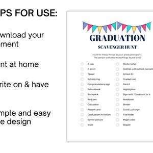Graduation Scavenger Hunt, Treasure Hunt, Graduation Party Games ...