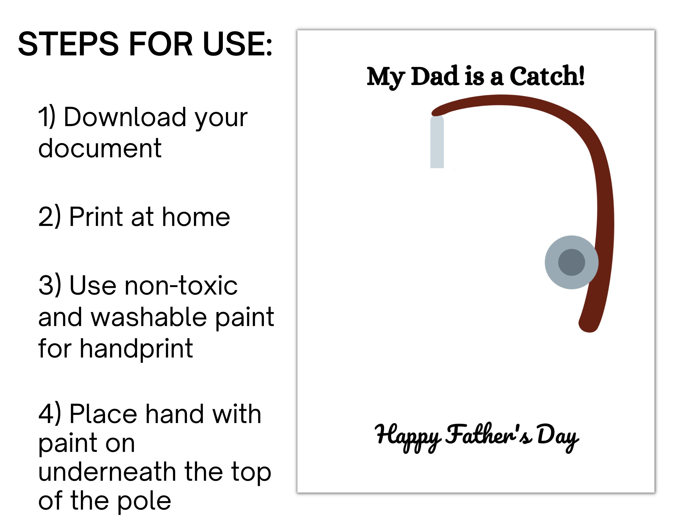 Father's Day Handprint Craft, Father's Day Handprint Printable ...