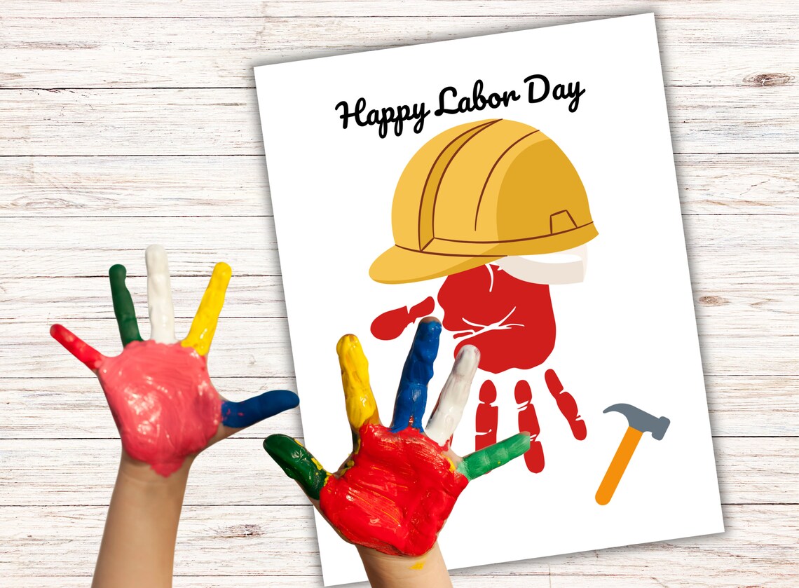 Labor Day Handprint Art for Kids and Toddlers, Handprint Craft for ...
