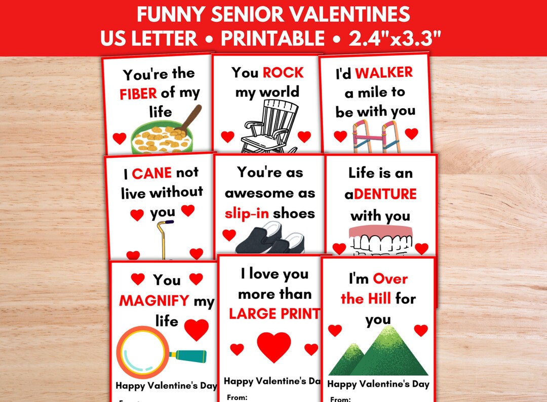 Funny Senior Citizen Valentines, Elderly and Dementia Activities for ...