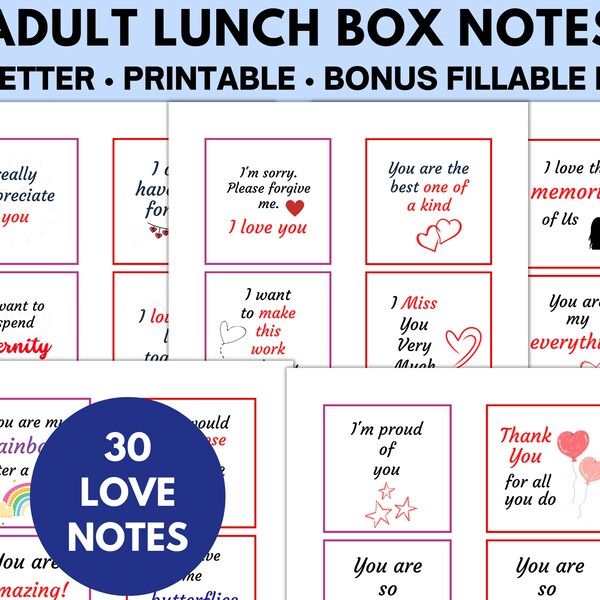 Lunch Box Cards - Etsy