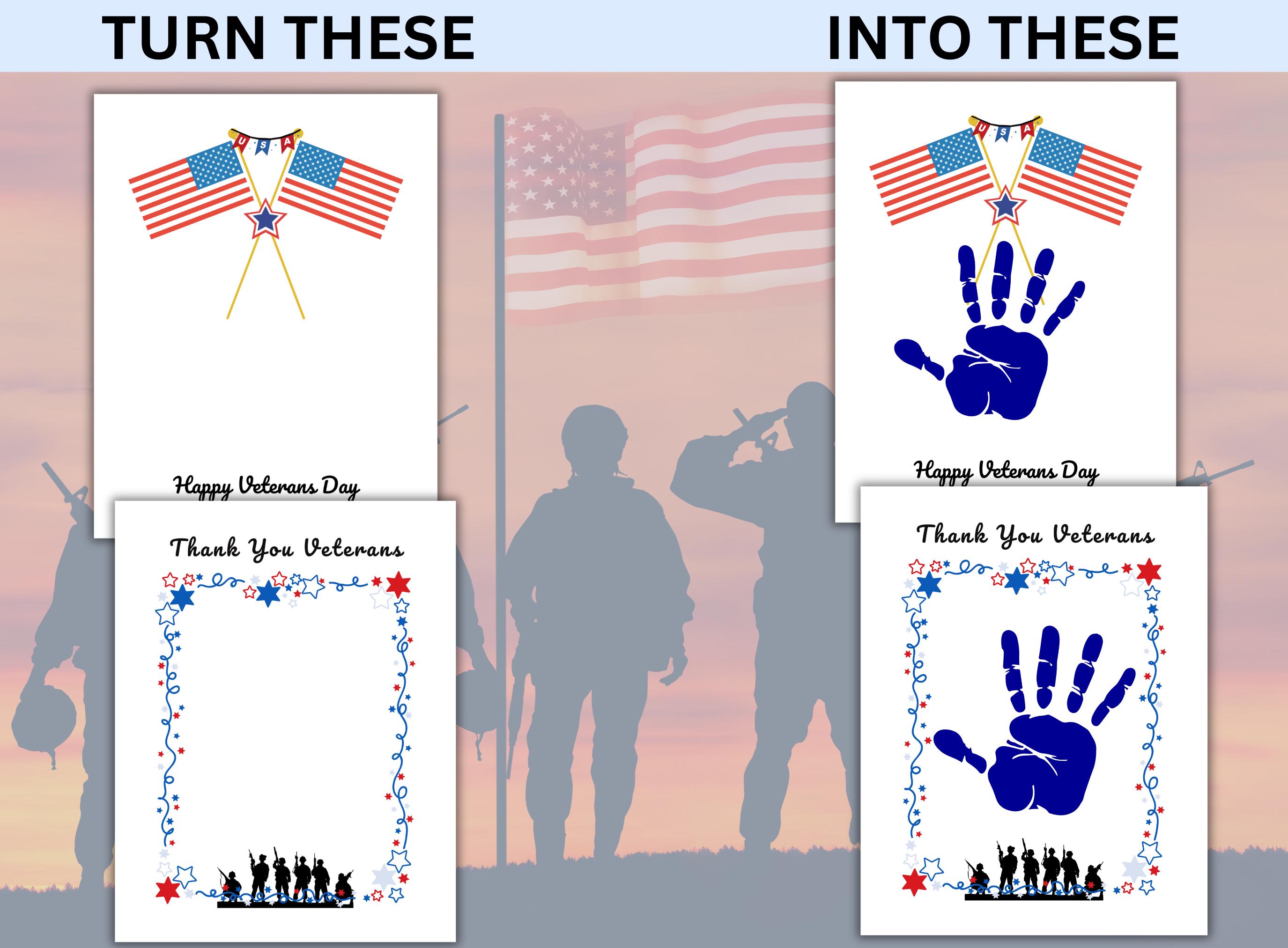 Veterans Day Handprint Craft, Veterans Day Activity, Handprint Art ...