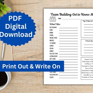 Team Building Get to Know Me Questionnaire Printable, Team Building ...