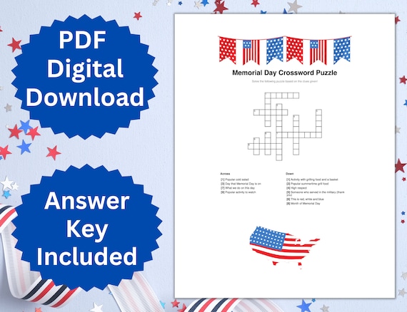 Memorial Day Crossword Puzzle