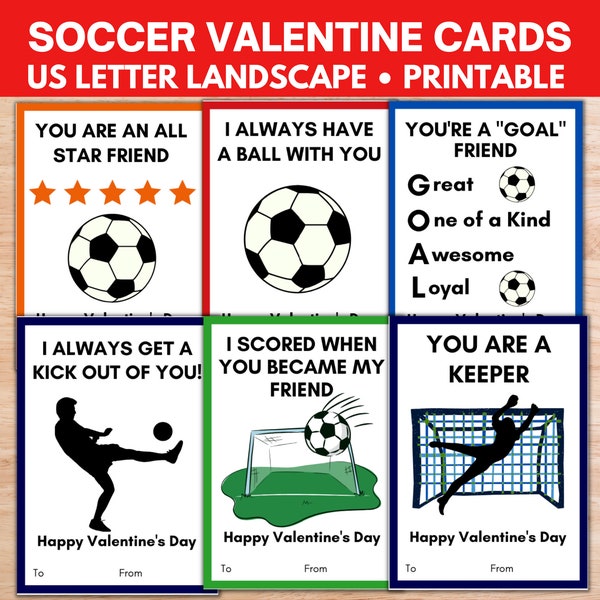 Soccer Valentine - Etsy