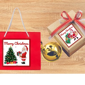Santa Gift Tags, Printable Christmas Gift Tags, Merry Christmas Tags ...