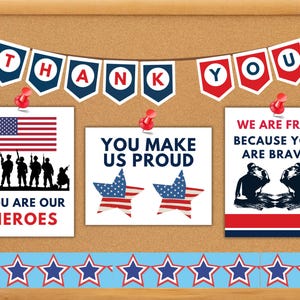 Veterans Day Bulletin Board Kit for Teachers, School, Work and Home ...