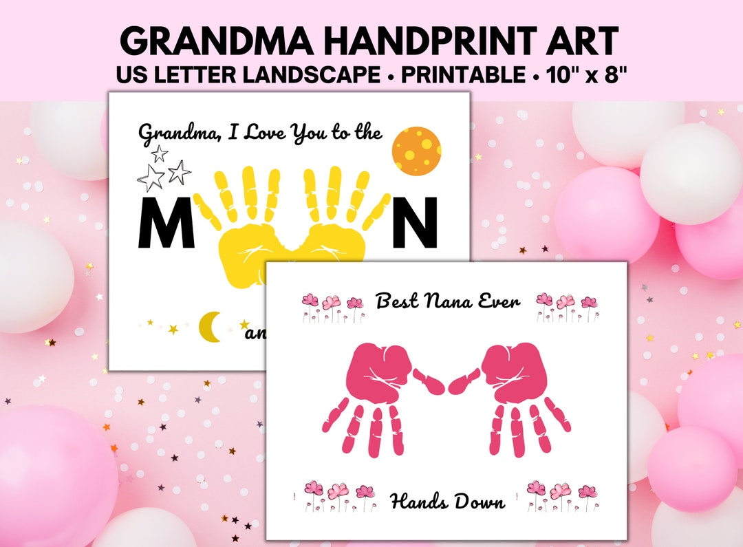 Grandma Handprint Art Craft for Mother's Day, Birthday or Grandparents ...