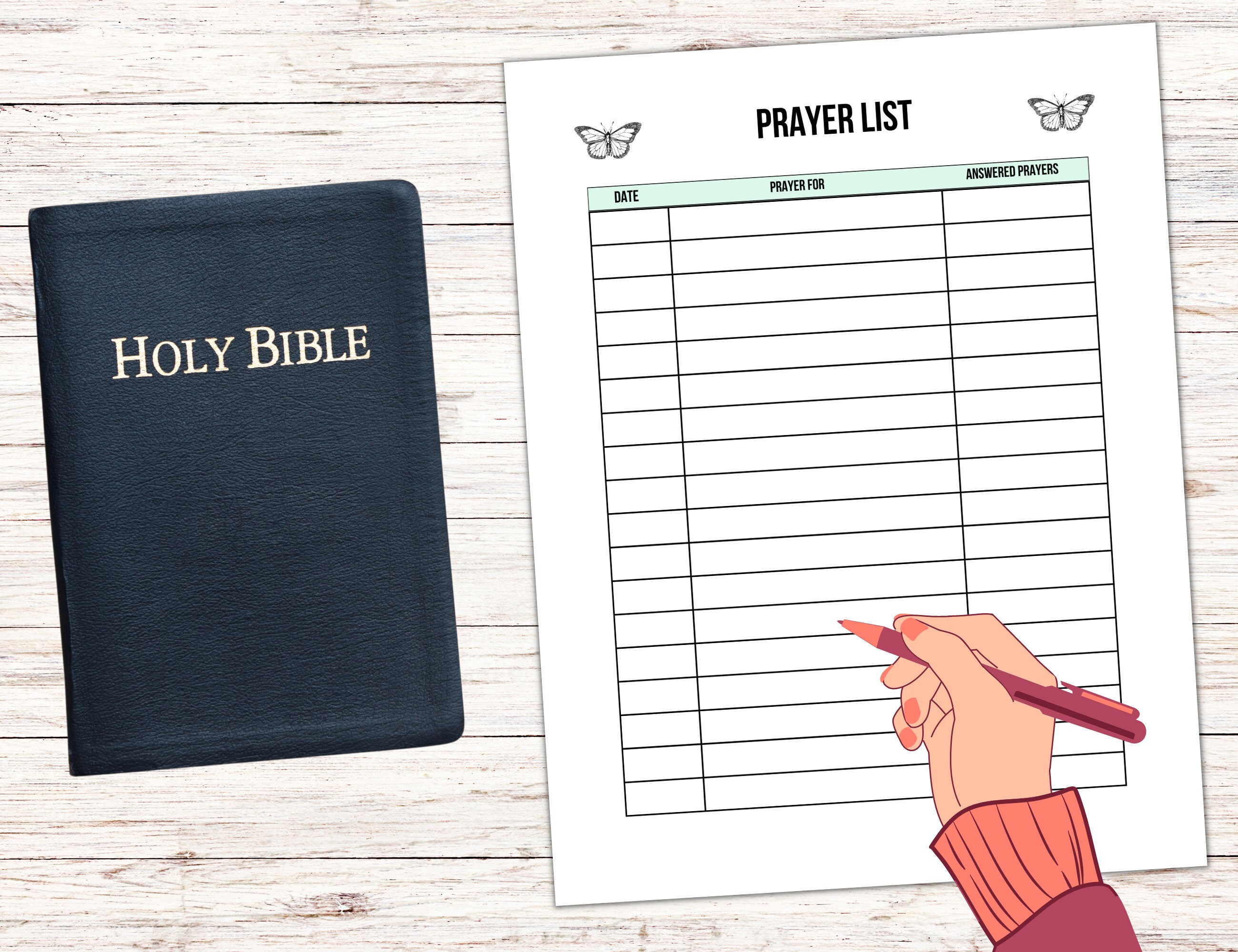 Prayer List Printable Prayer Log and Binder, Prayer Planner - Etsy