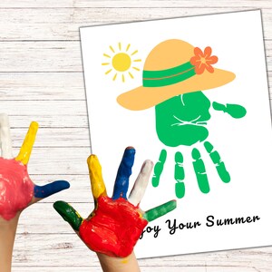 Summer Handprint Art for Kids and Toddlers, Handprint Craft for Summer ...