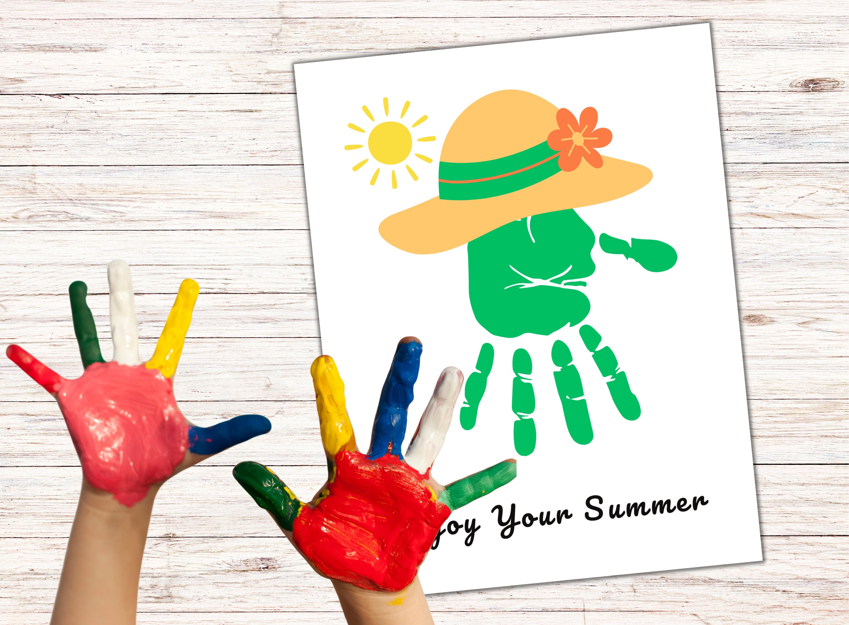 Summer Handprint Art for Kids and Toddlers, Handprint Craft for Summer ...