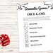 Dementia Dice Game, Candy Dice Game, Dice Game Printable, Ice Breaker ...