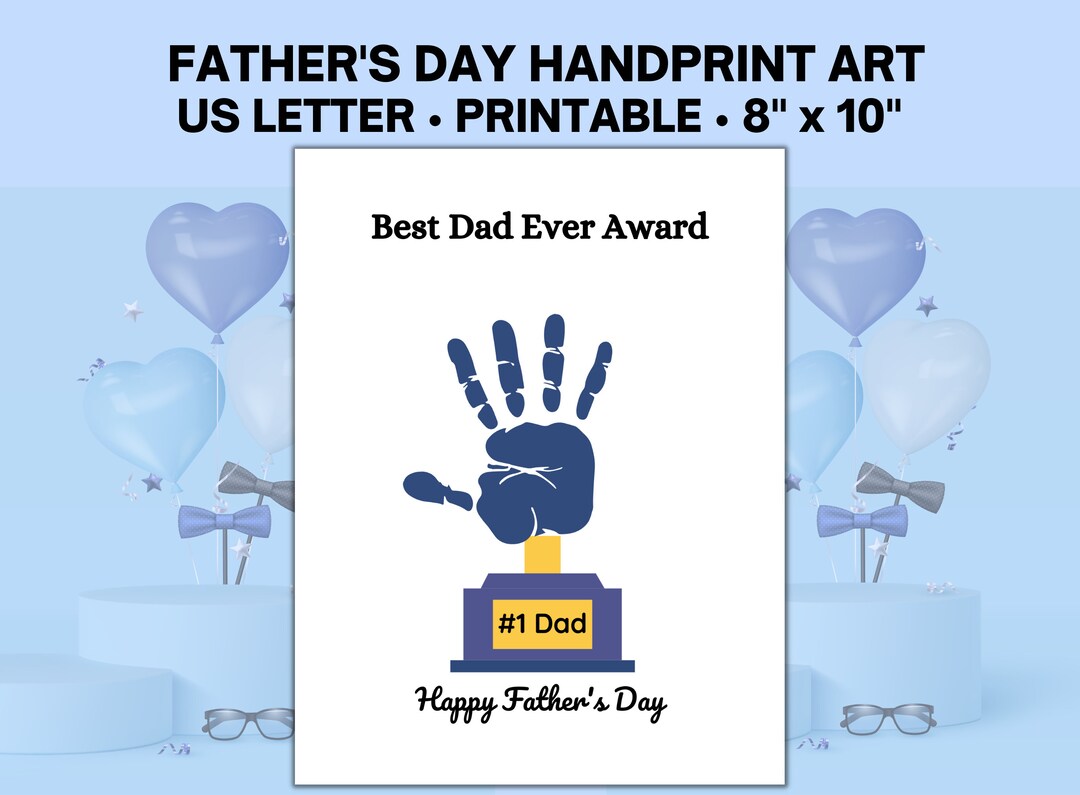 Father's Day Handprint Craft, Father's Day Handprint Printable ...