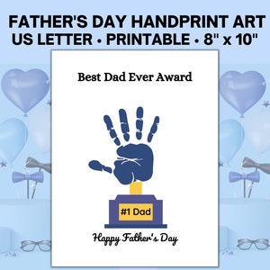 Father's Day Handprint Craft, Father's Day Handprint Printable ...
