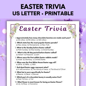 Easter Trivia, Easter Party Game, Holy Week Games, Easter Office Games ...