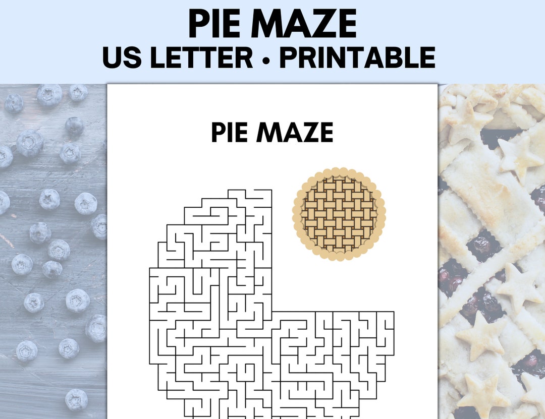 Pie Maze Printable, Pi Day Maze and Games for Pi Day Party - Etsy