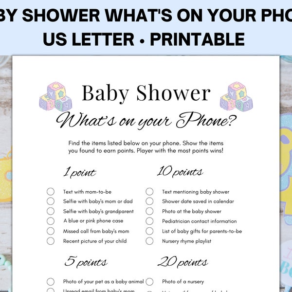 Whats in Your Purse Baby Shower Game - Etsy