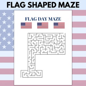 Flag Day Maze Printable, Flag Day Printable, Flag Day Activities and ...