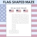 Flag Day Maze Printable, Flag Day Printable, Flag Day Activities and ...