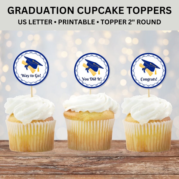 Graduation Cupcake Topper - Etsy