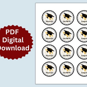 Graduation Cupcake Toppers Printable - Etsy
