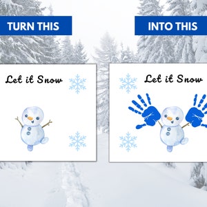Winter Handprint Art, Winter Preschool Craft, Snowman Handprint Craft ...
