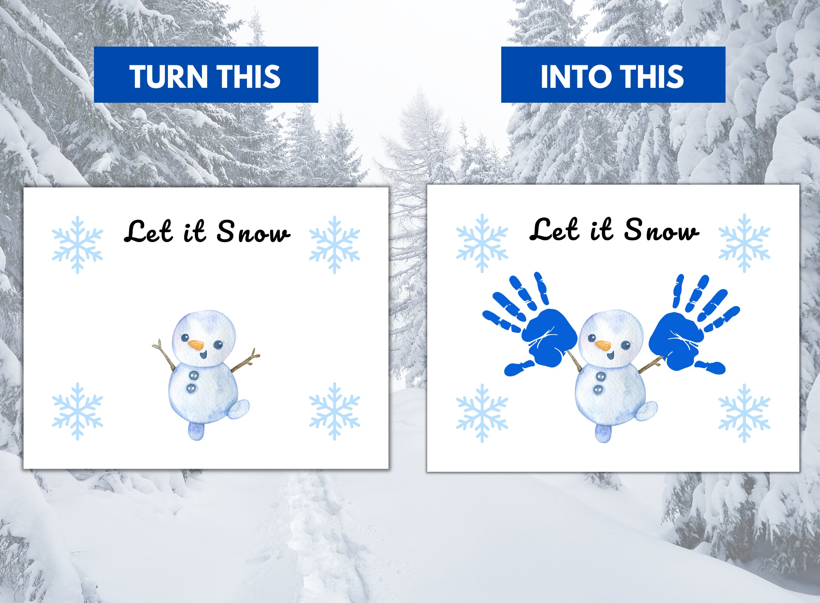 Winter Handprint Art, Winter Preschool Craft, Snowman Handprint Craft ...