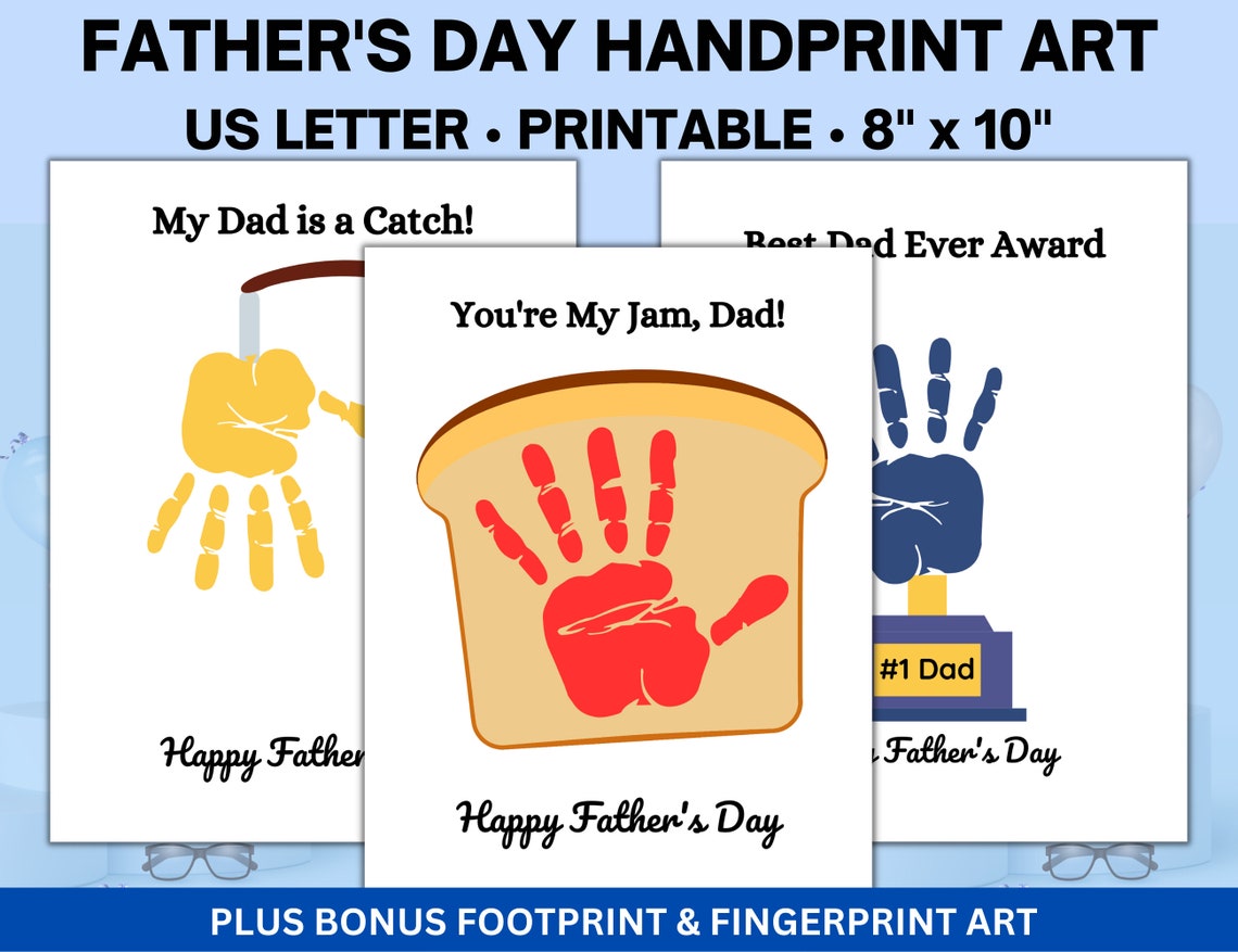 Father's Day Handprint Father's Day Handprint Craft - Etsy