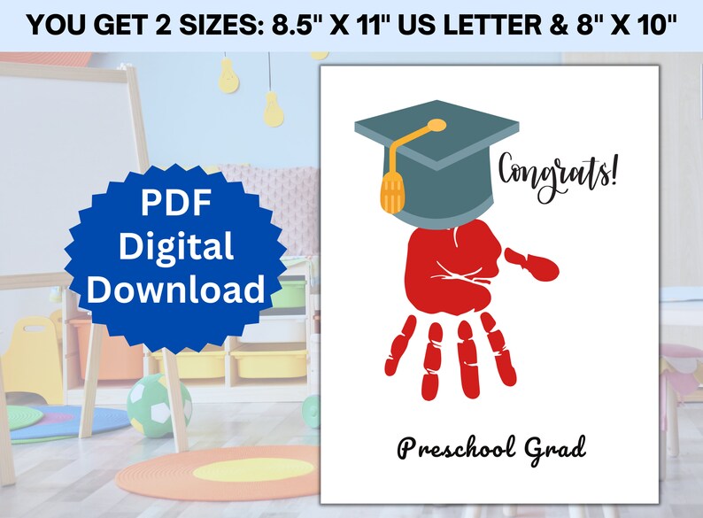 Handprint Art for Kids for Preschool Graduation, Handprint Craft ...