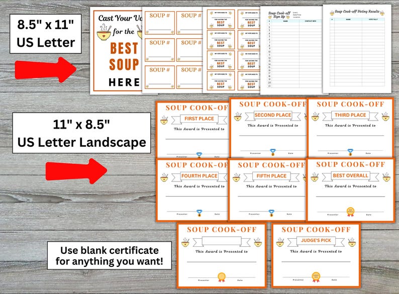 Soup Cook off Contest Kit, Soup Cookoff, Soup Competition, Soup Contest ...