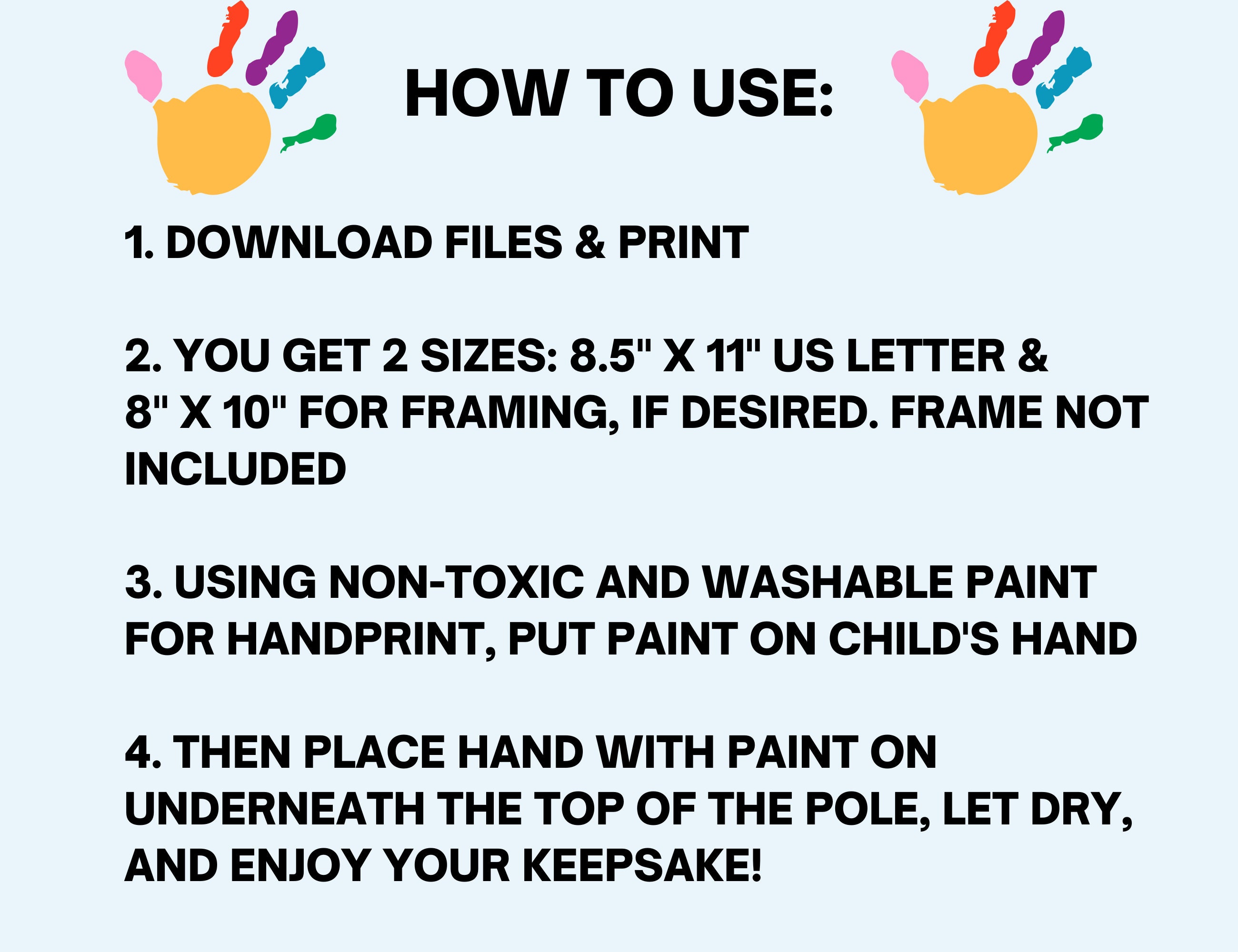 Father's Day Handprint Craft, Father's Day Handprint Printable ...