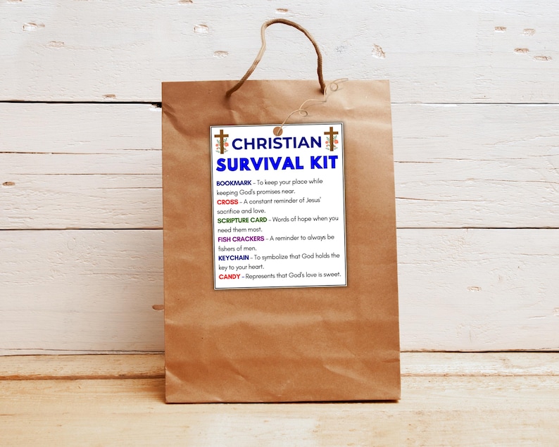 Christian Survival Kit Tags, Printable God Survival Kit, Spiritual ...