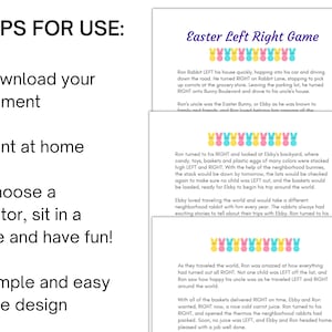 Easter Left Right Game, Pass the Gift Game, Pass the Prize Game, Right ...