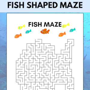 Fish Maze Printable, Lent Games, Sunday School Games, Bible Study Games ...