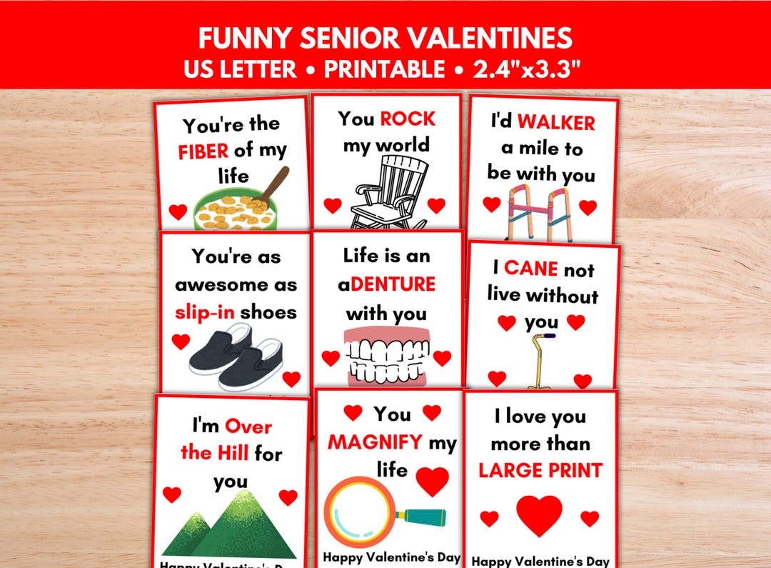 Funny Senior Citizen Valentines, Elderly and Dementia Activities for ...