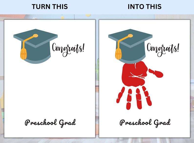 Handprint Art for Kids for Preschool Graduation, Handprint Craft ...