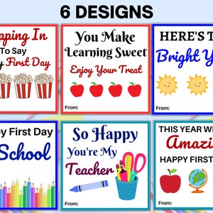 First Day of School Gift Tag, Back to School Tags, 1st Day of School ...